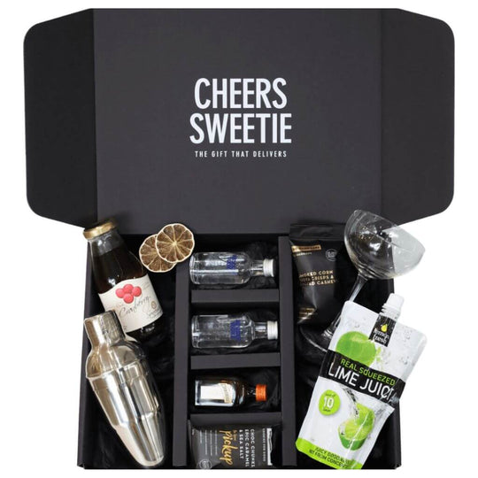 Cheers Sweetie: Cocktail Kits, Champagne, Wine & Beer Hampers