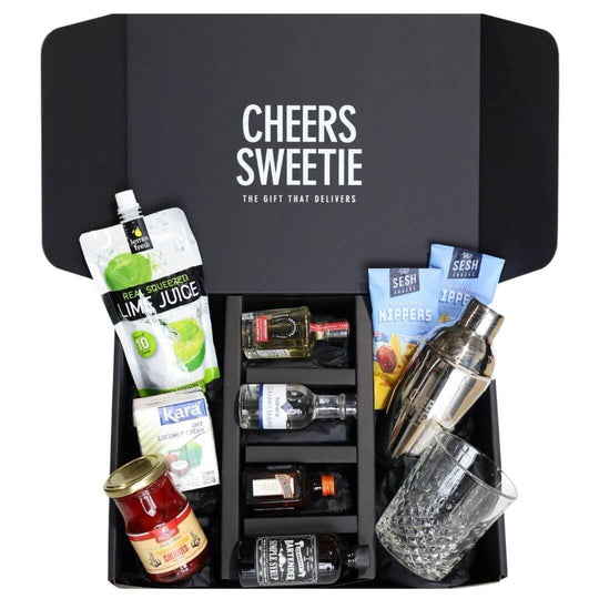 Cheers Sweetie: Cocktail Kits, Champagne, Wine & Beer Hampers